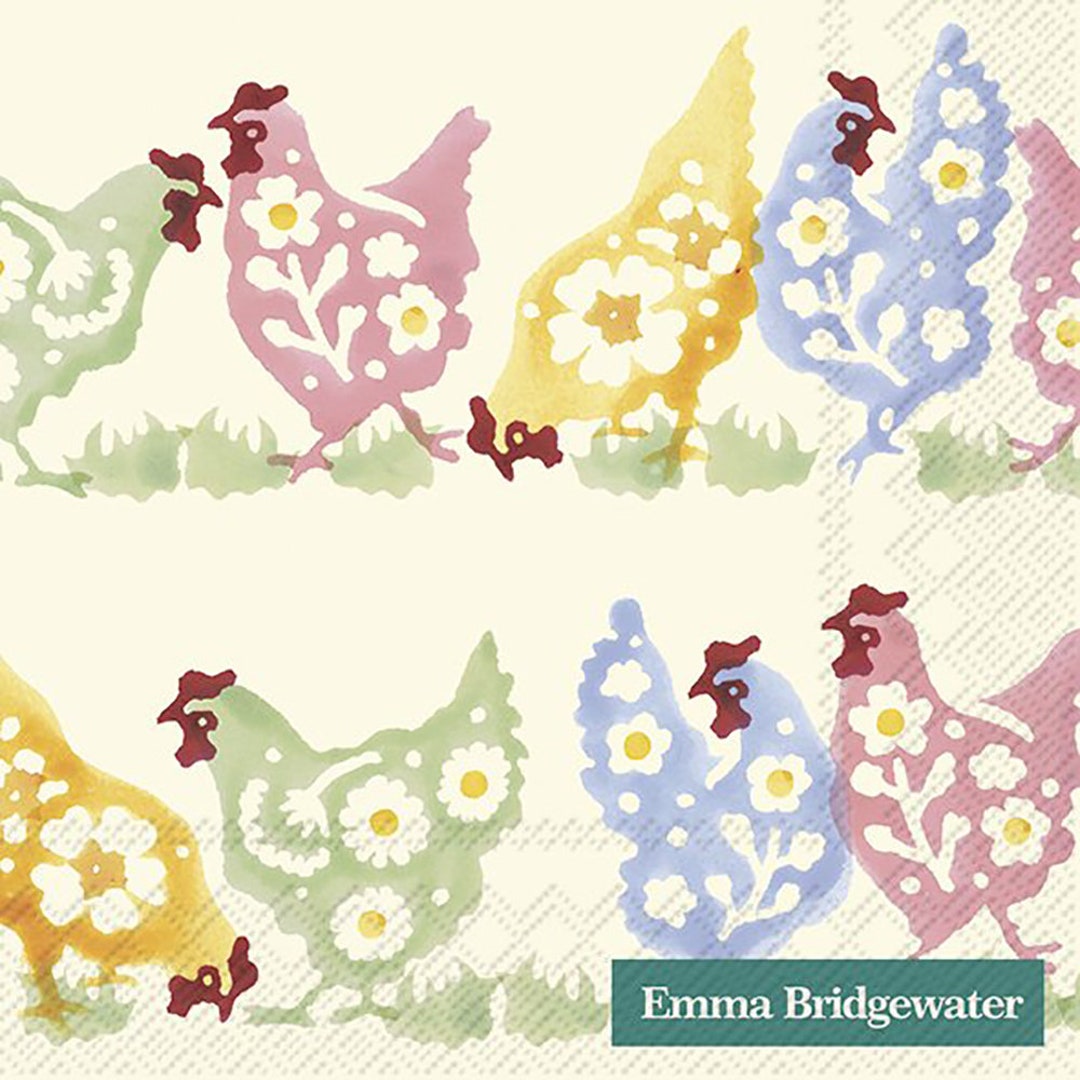 Emma Bridgewater Spring Chickens Cream Cocktail IHR Paper Table Napkins ...