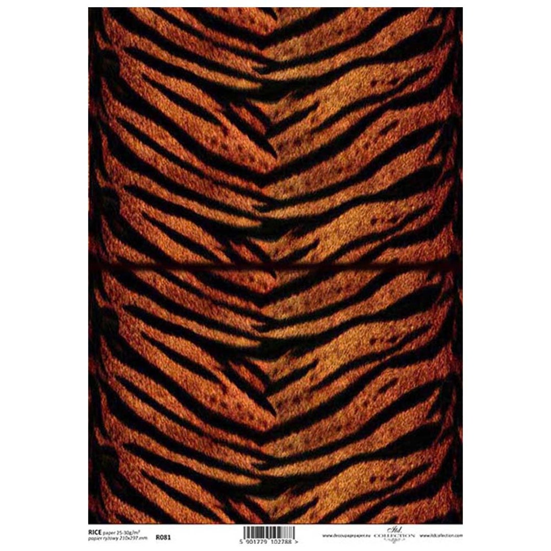 Tiger Print ITD A4 Rice Paper Mulberry Paper for Decoupage 210 X 297 Mm ...