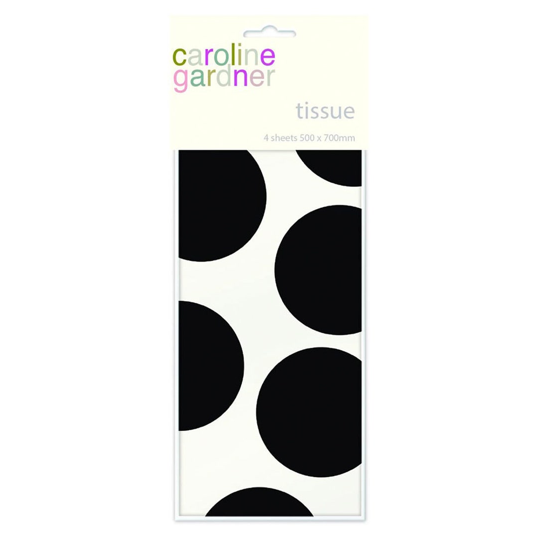 Caroline Gardner Chroma Spot Black White Large Dot Tissue Wrapping ...