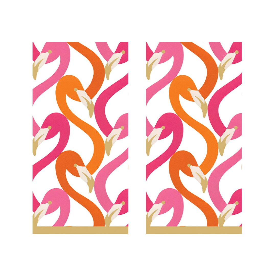 Flamingo Flock Fushia - Pocket Tissues 2 Packs of 10 Caspari Tissues 4 ...