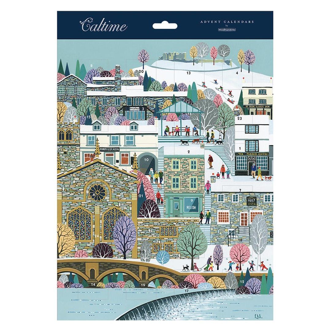 Town River 315 X 410 Mm Caltime Advent Calendar With 24 Doors to Open ...