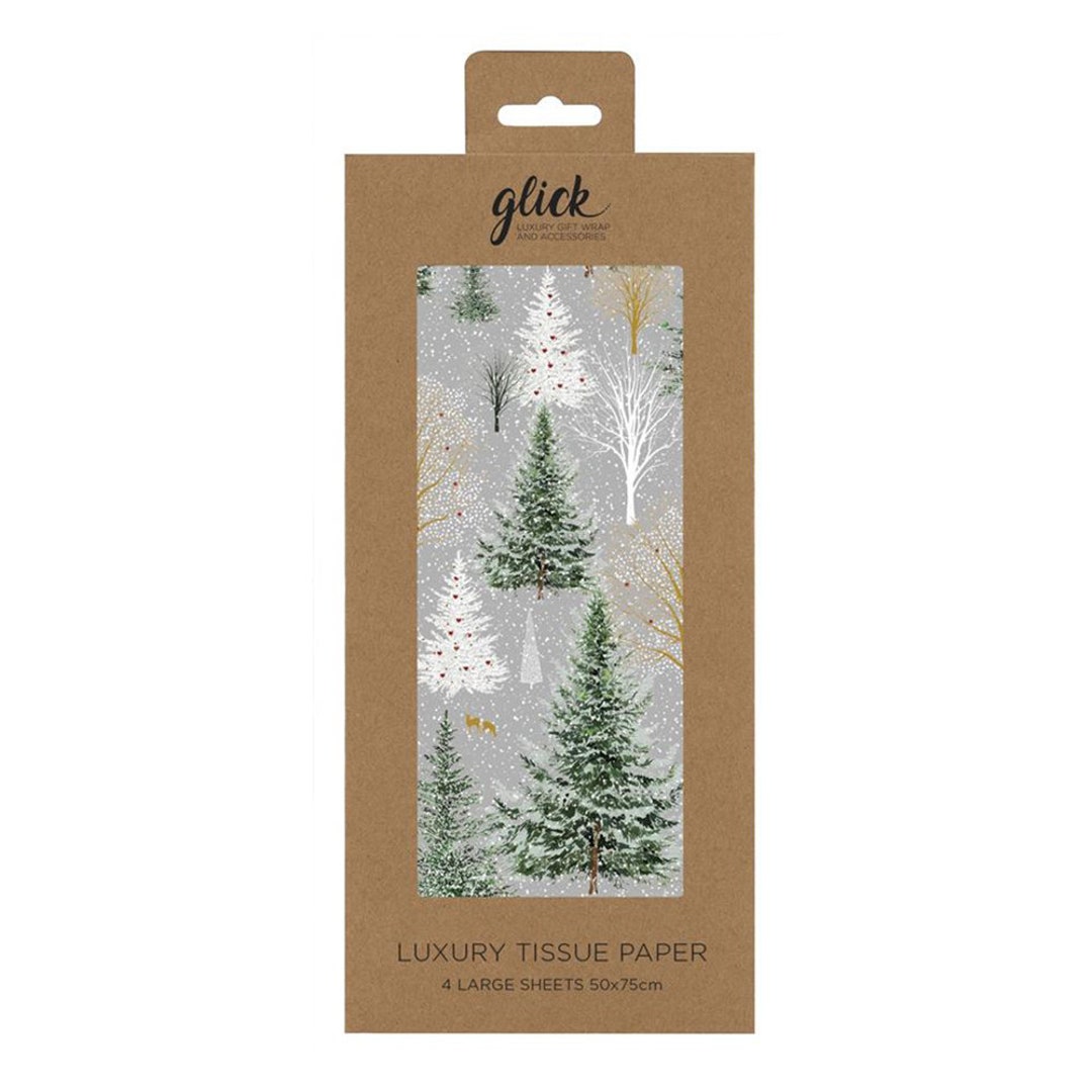 FROSTY GROVE Trees Glick 4 Sheets Tissue Wrapping Paper 50 X - Etsy