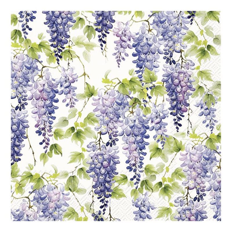 Purple Flowers Paper Napkin - Etsy UK