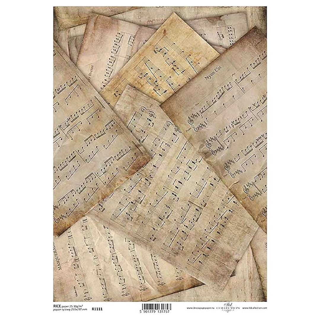 Music Notes Manuscript Rice Paper ITD A4 Rice Paper Mulberry Paper for ...