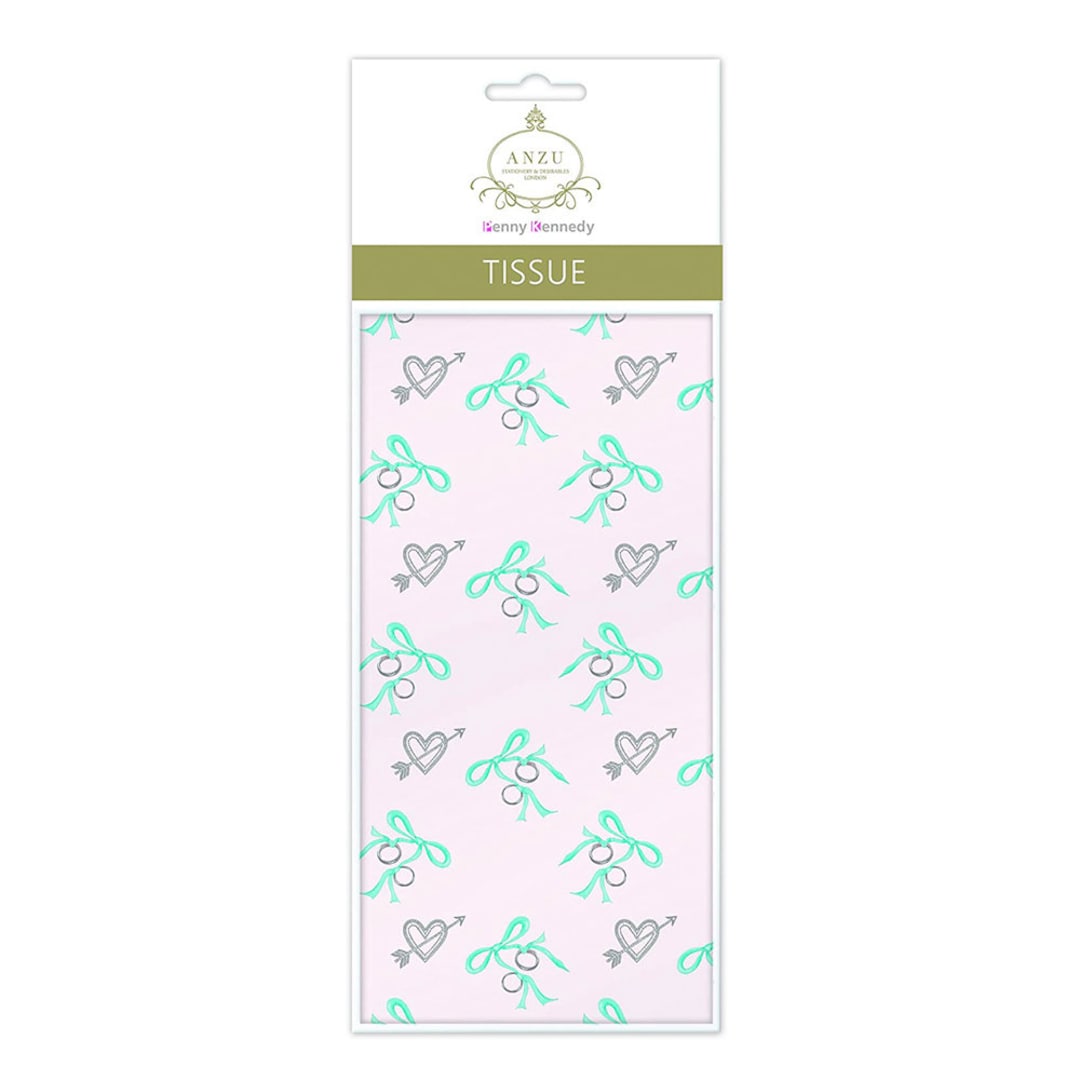 Anzu Rings and Bows Wedding Tissue Wrapping Paper 4 Sheets 50 X 75 Cm ...