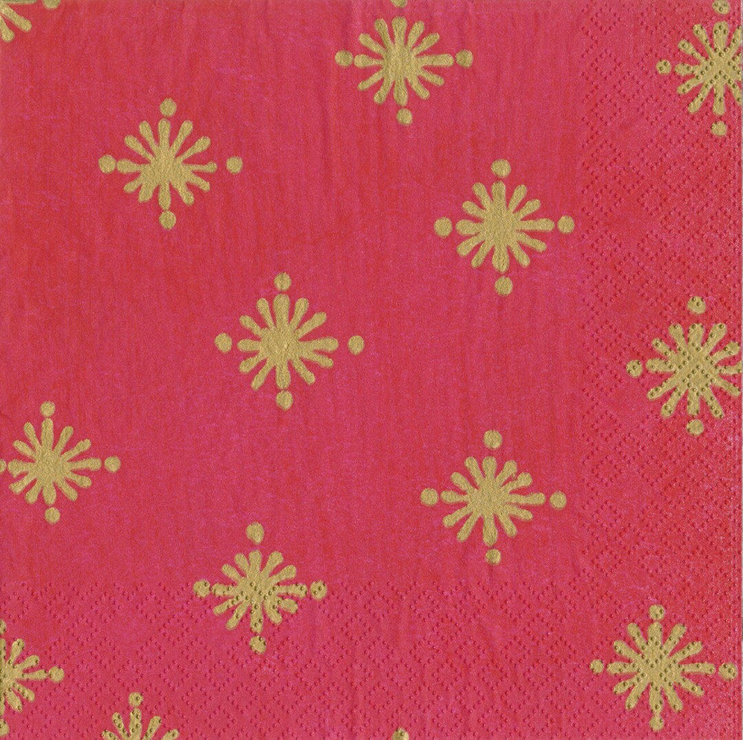 Berry Starry Red Caspari Paper Table Napkins 40 Cm Square 3 - Etsy
