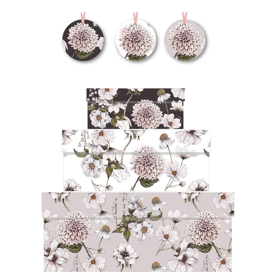 Toasted Crumpet Blanc Nest of 3 Luxury Cardboard Covered Gift Boxes - Etsy