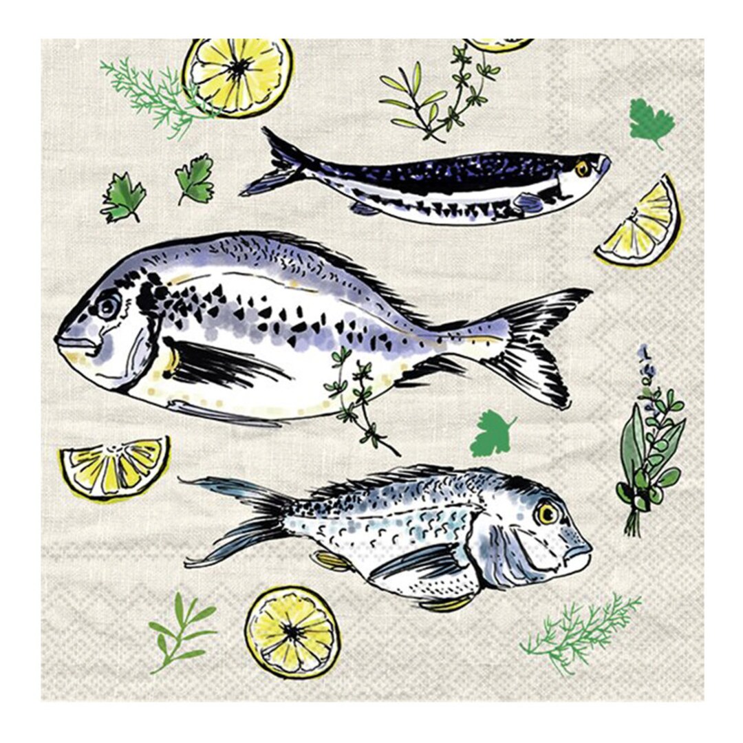 Fischliebe Fish IHR Paper Table Napkins 33 Cm Square 3 Ply Lunch ...