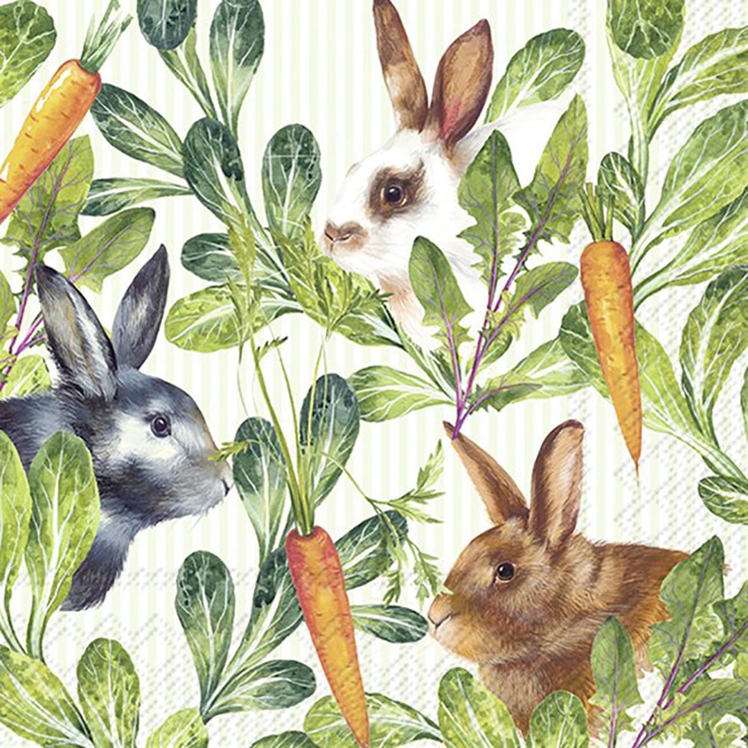 Hasen and Mohren Green Rabbit Easter IHR Paper Table Napkins 33 Cm ...