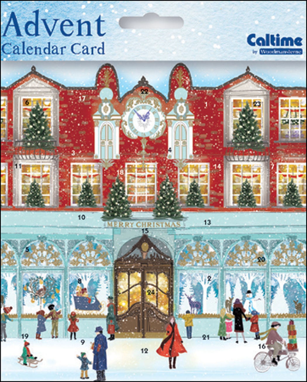 Traditional Festive Cheer Shopping Advent Calendar Card 160 X 160 Mm ...
