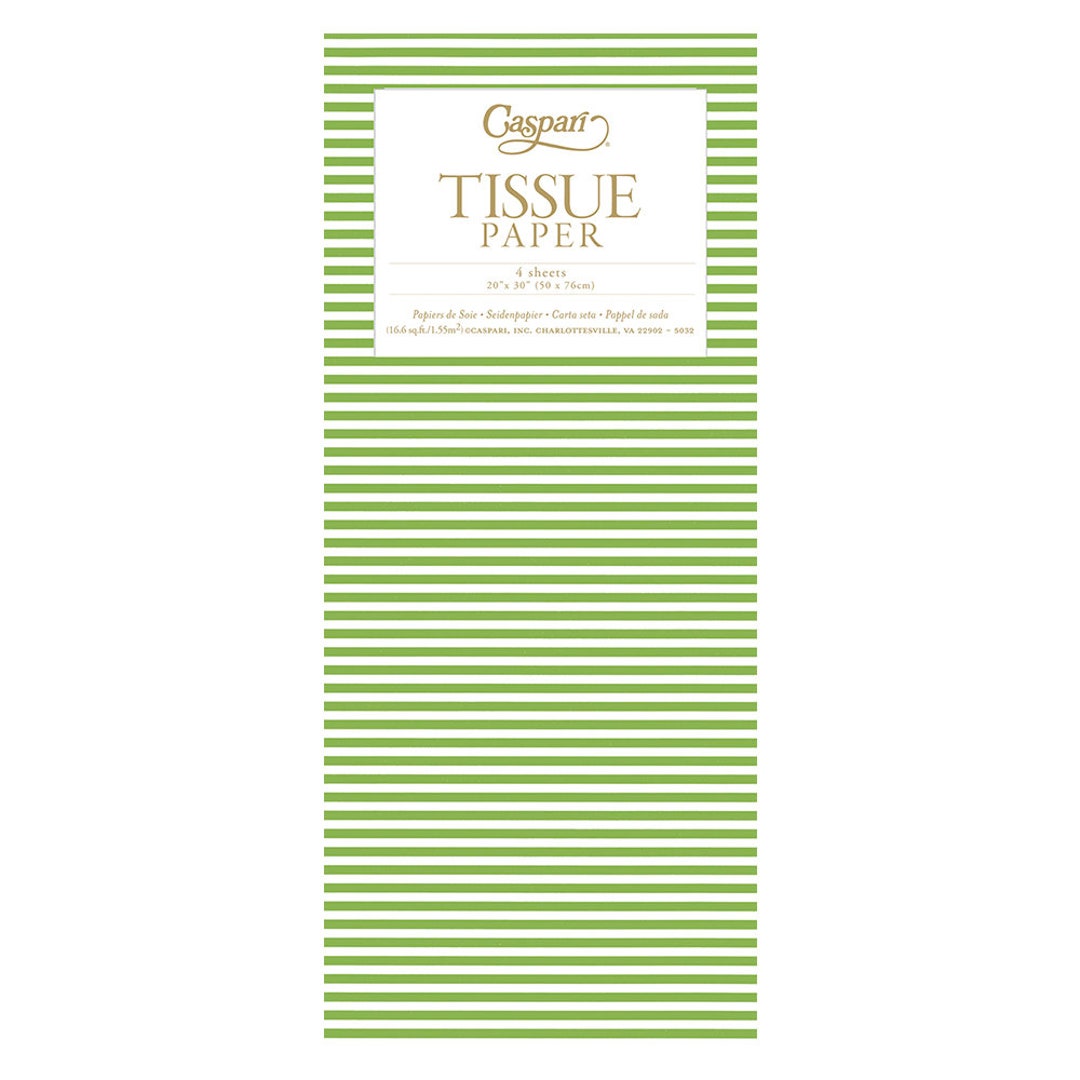 Mini Stripe Green Tissue Wrapping Paper 4 Sheets 50 X 76 Cm Folded Into ...