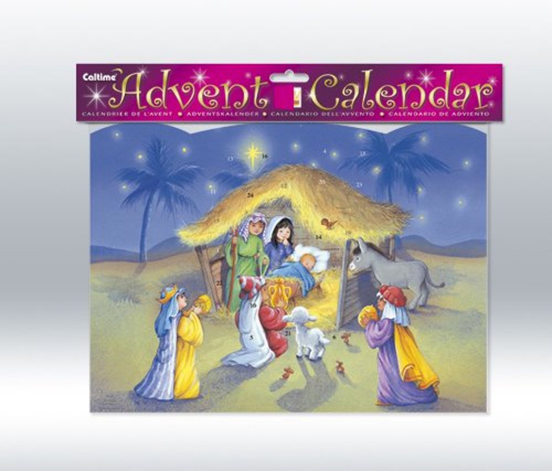 The Manger With Glitter Religious Advent Calendar 24 X 33 Cm Caltime ...