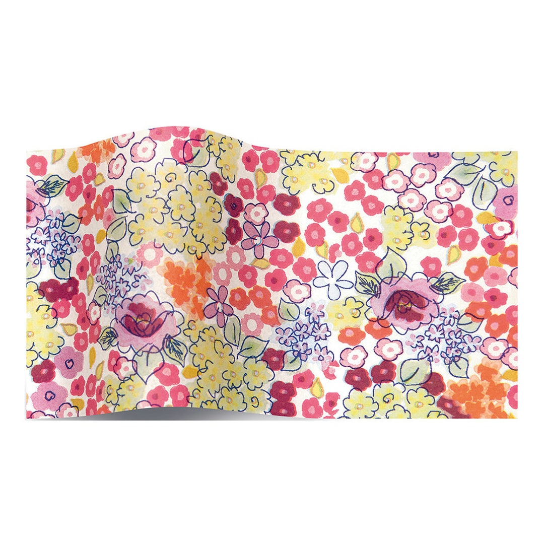 Liberty Bloom Pink Floral Tissue Wrapping Paper Satinwrap 5 Sheets 50 X ...