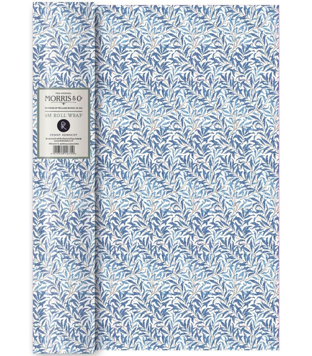 William Morris Woad Willow Blue Roll Wrap 3 M X 70 Cm Very High Quality ...