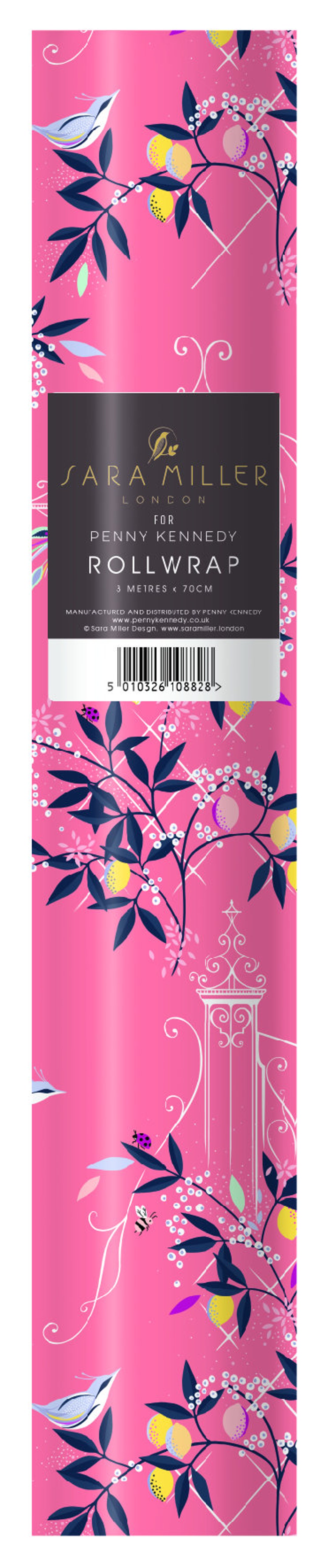 Sara Miller Coral Orchid Roll Wrap 3 M X 70 Cm Very High Quality Thick ...