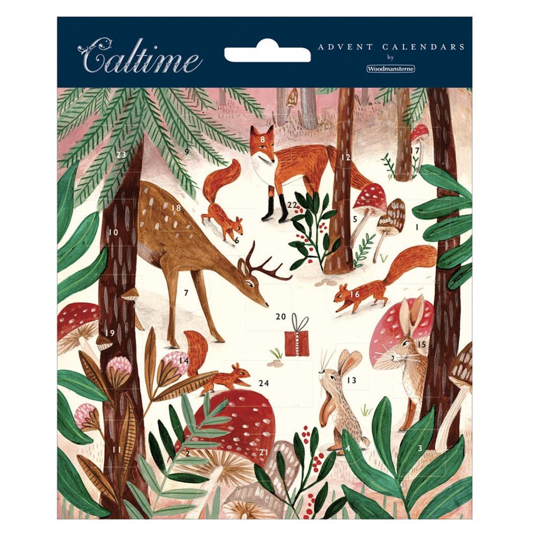 A Christmas Forest Wild Animals Caltime Advent Calendar Card 160 X160mm ...
