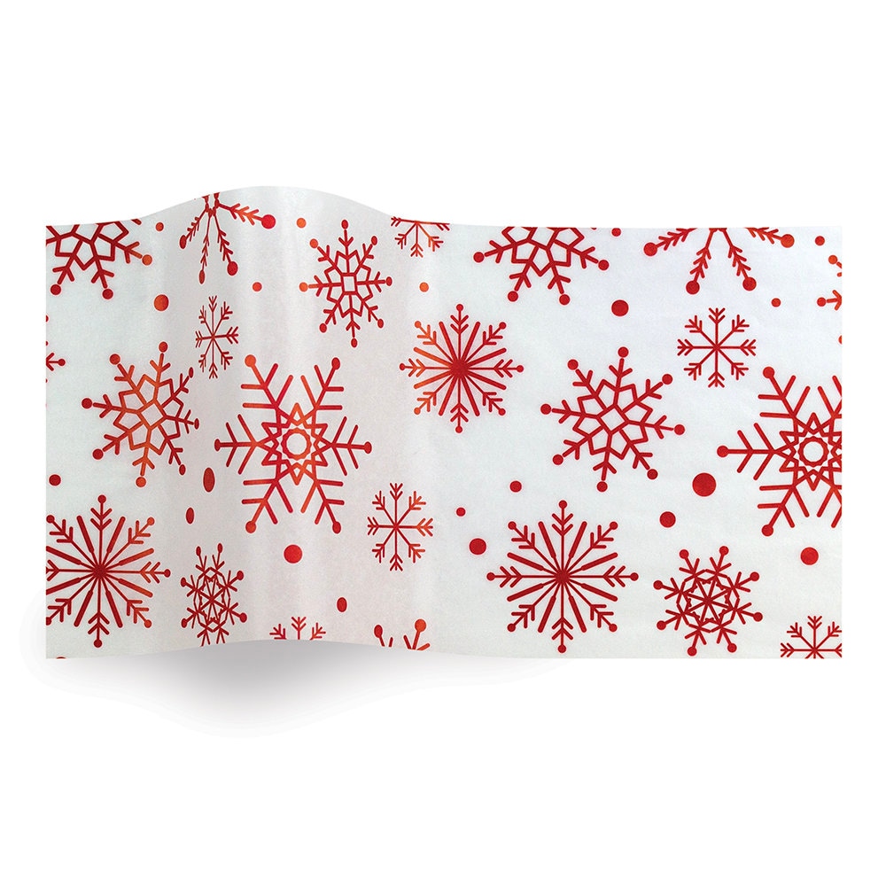 Red Snowflake Christmas Wrapping Paper