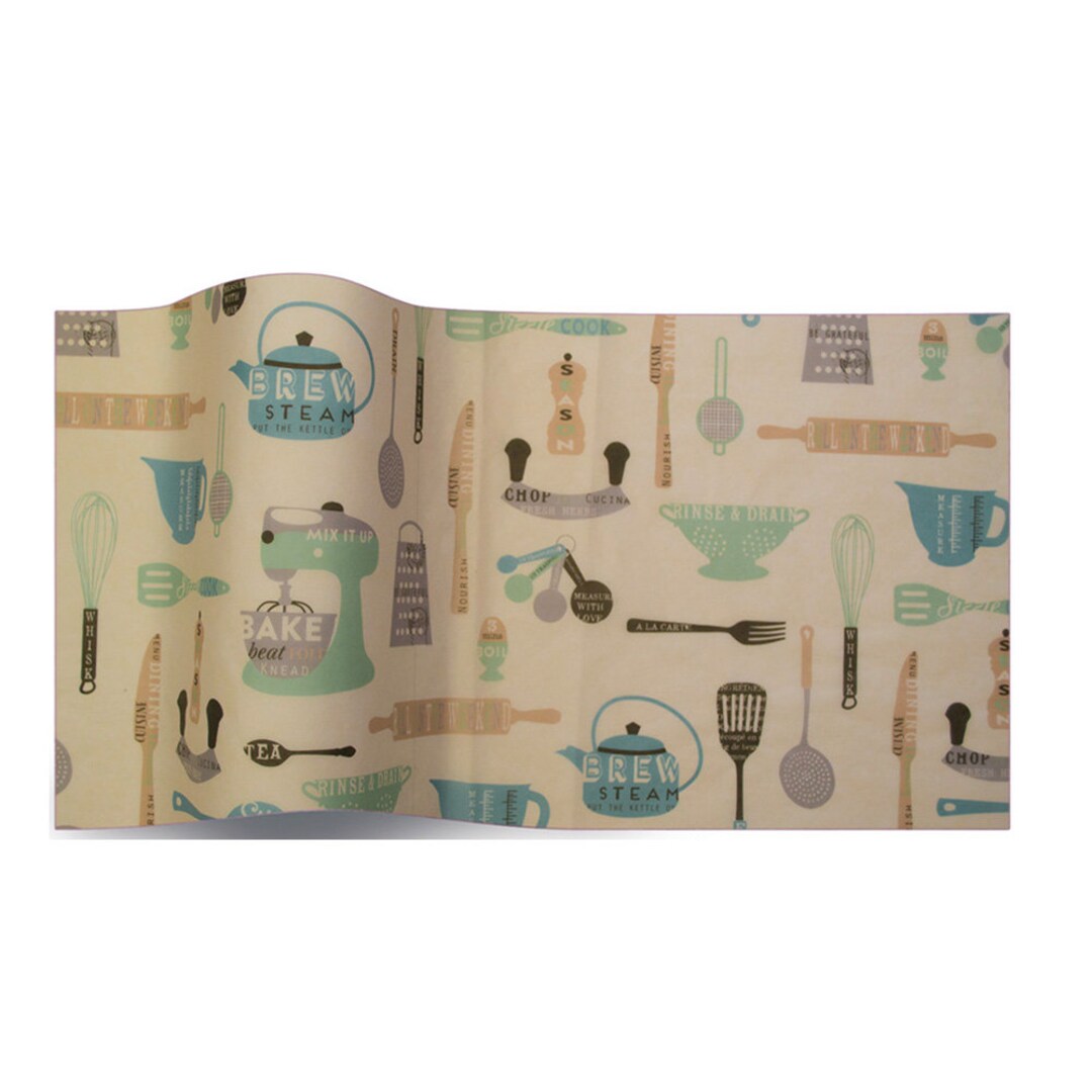 Grandma's Kitchen Cooking Tissue Wrapping Paper Satinwrap 5 Sheets 50 X ...