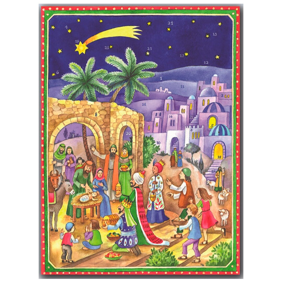 3 Kings Visit Jesus Richard Sellmer 355 X 265mm Glitter & Translucent ...