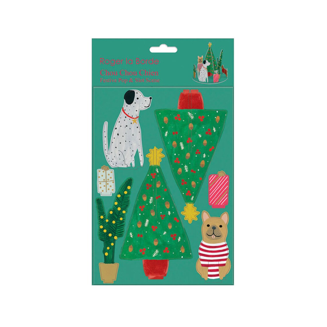 Chou Chou Chien Dog Christmas Scene Pop and Slot Christmas Decoration ...