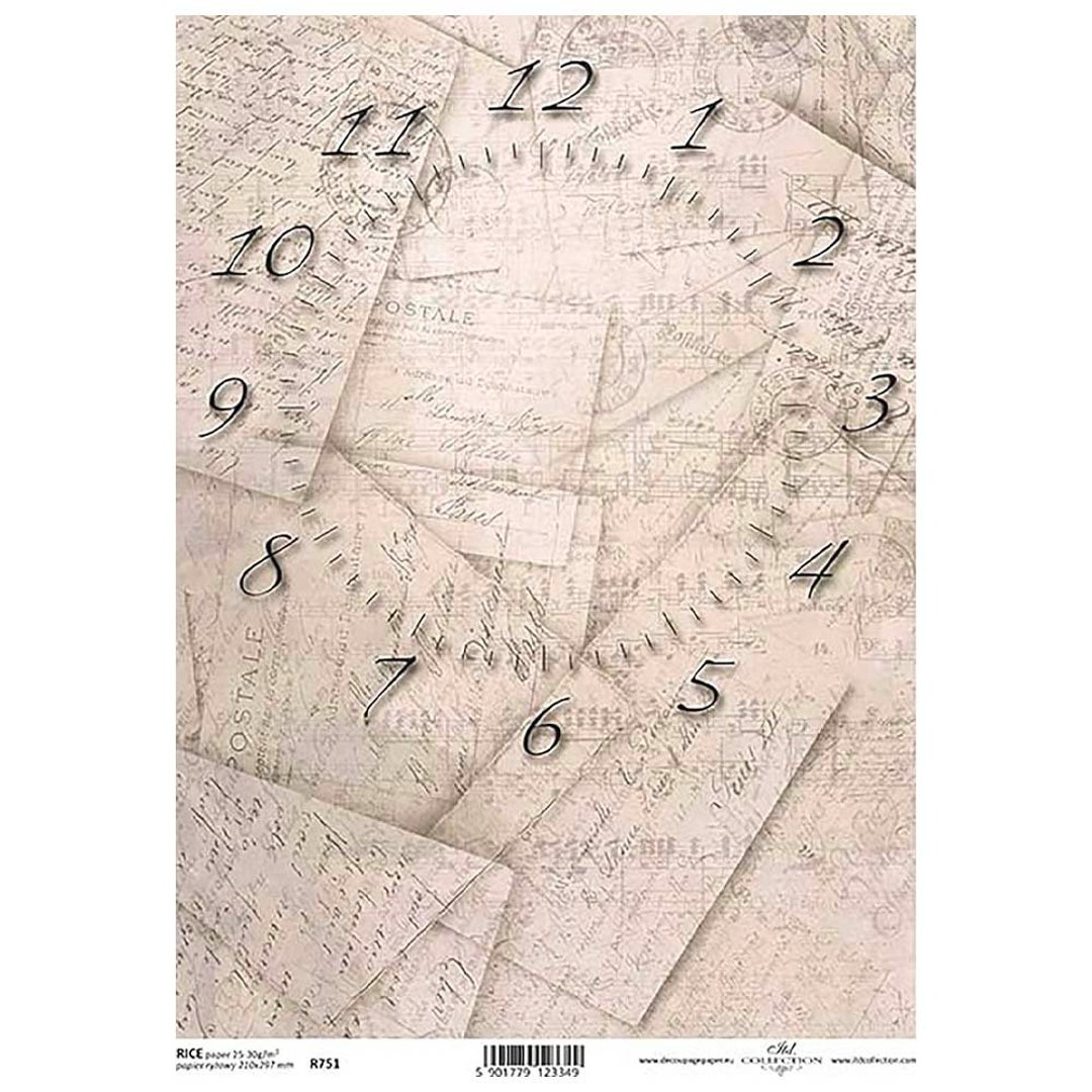 Clock Numbers Letters Rice Paper ITD A4 Rice Paper Mulberry Paper for ...