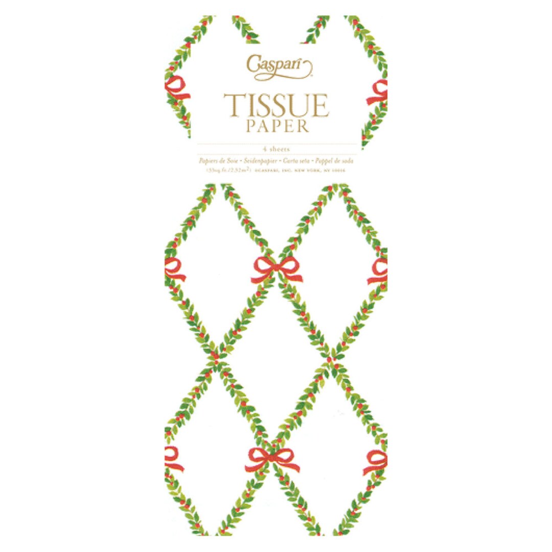 Garland Trellis Ivory Tissue Wrapping Paper 4 Sheets 50 X 76 Cm Folded ...