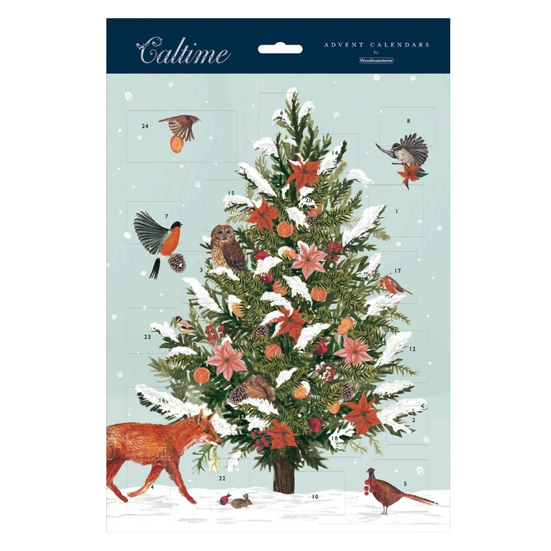 Winter Woodland Wildlife Birds Christmas Tree Caltime Advent Calendar ...