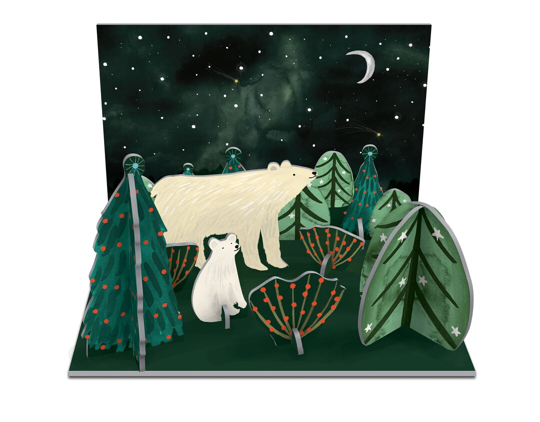 Northern Lights Christmas Scene Pop and Slot Christmas Decoration Roger ...