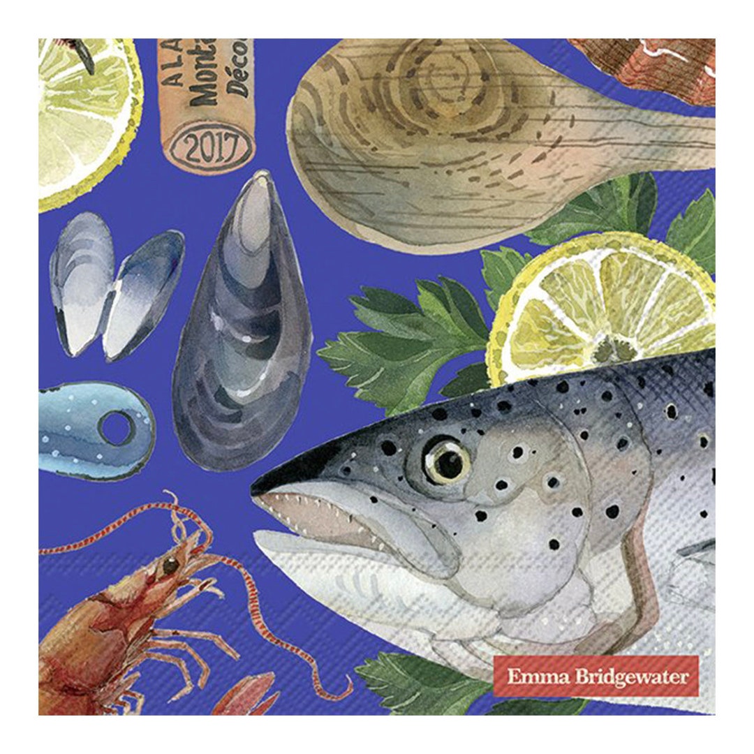 Emma Bridgewater Fish Supper IHR Paper Table Napkins 33 Cm Square 3 Ply ...