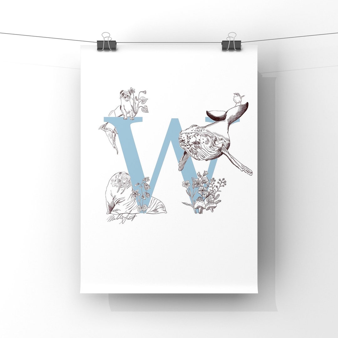 Letter W Print - Etsy