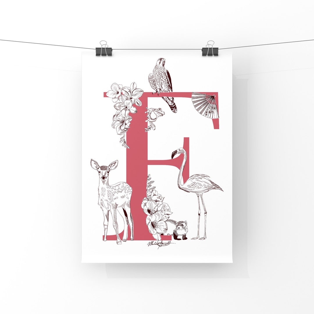 Letter F Print - Etsy
