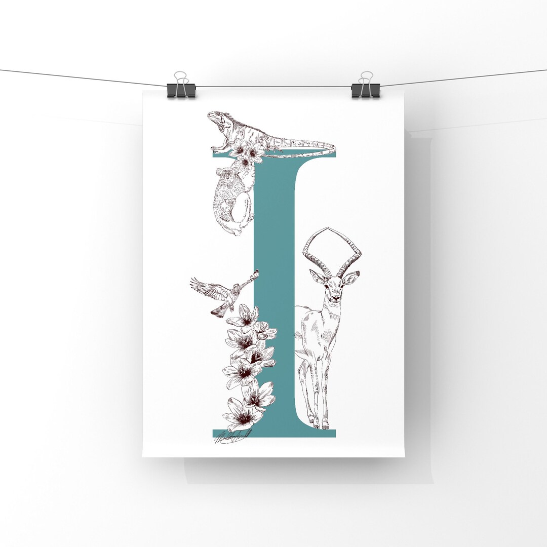 Letter I Print - Etsy