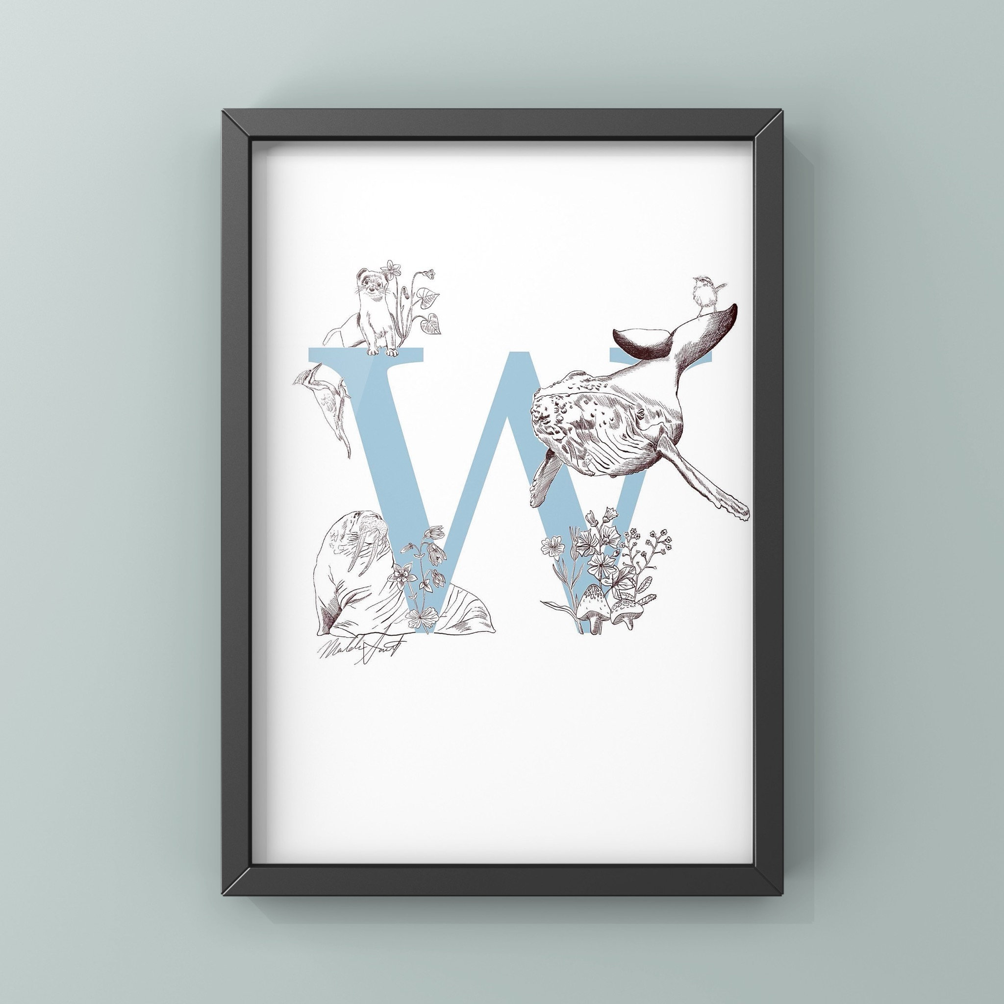 Letter W Print - Etsy