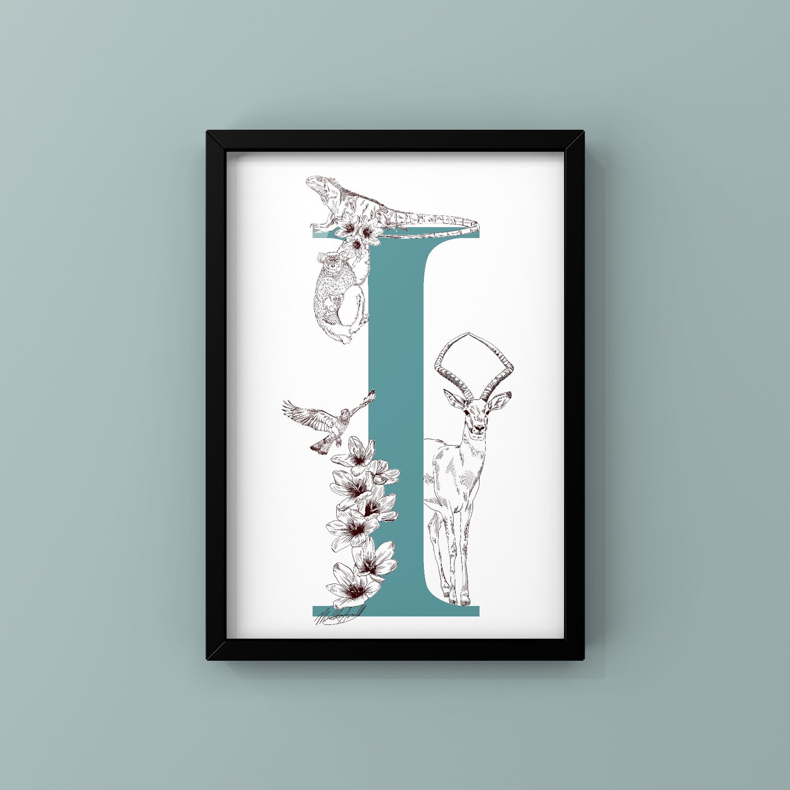 Letter I Print - Etsy