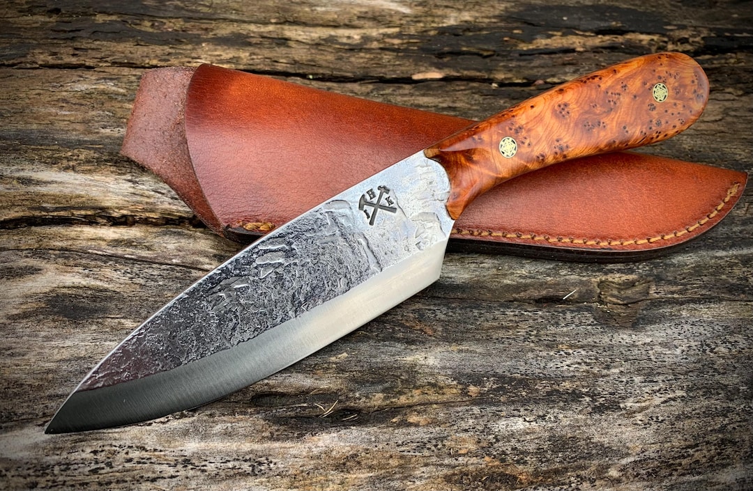 Hand Forged Drop-point Knife - the Sojourner - Etsy