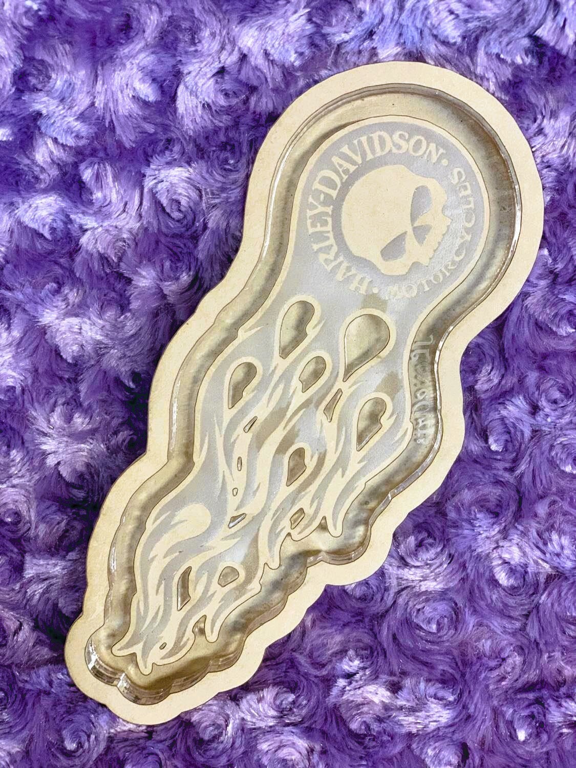 Harley Davidson Skull Flame Mold/harley Keychain Mold/harley - Etsy