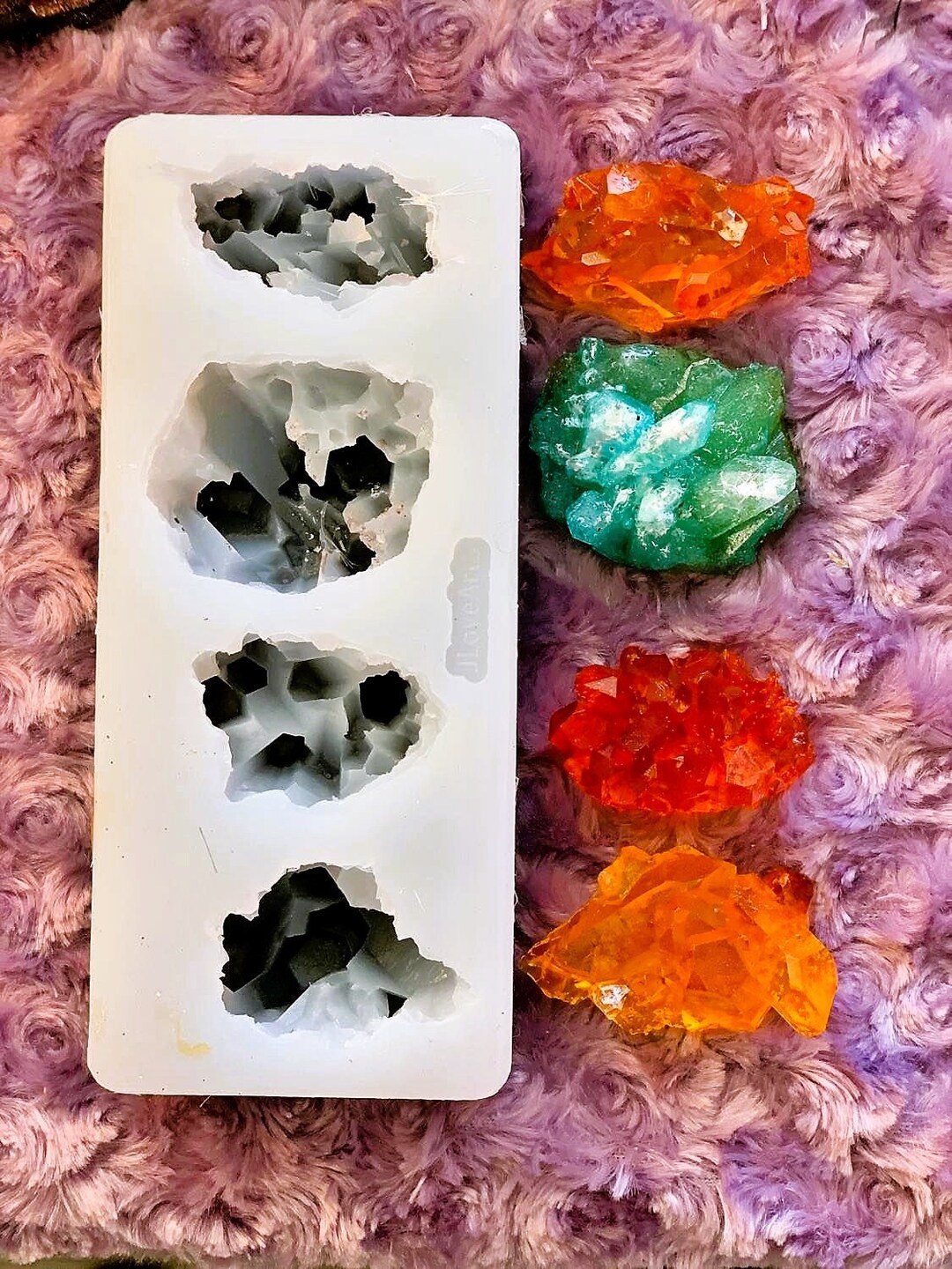 Crystal Cluster Set of 4 Mold/cluster Crystal Mold/crystal Set Molds ...