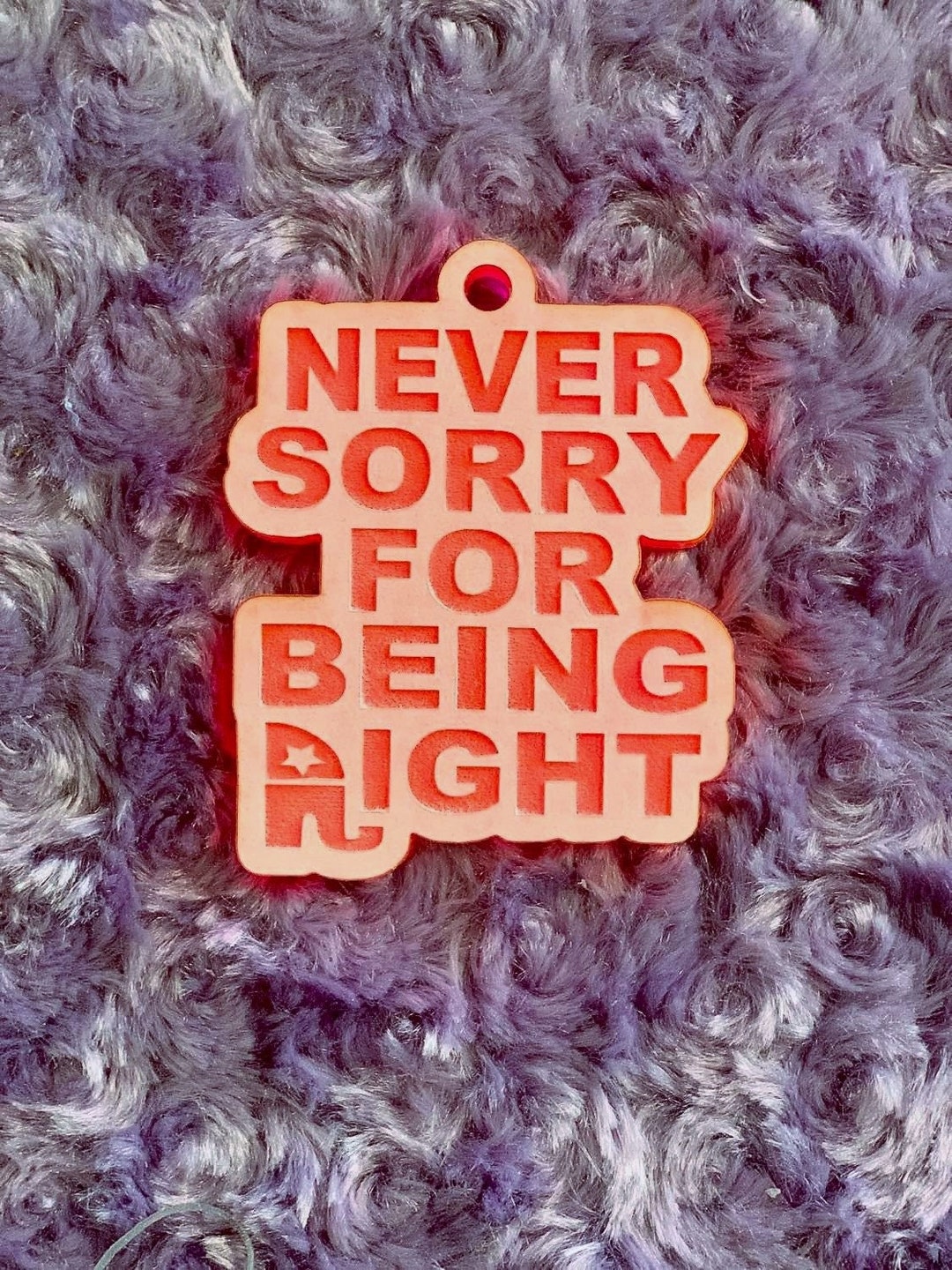 Never Sorry for Being Right Keychain/pendant Mold/never Sorry for Being ...