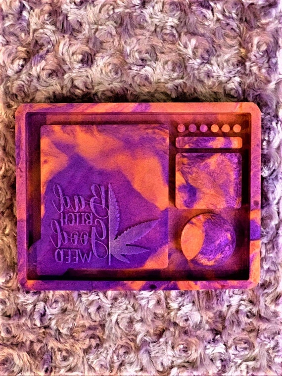 Bad Bitch Good Weed Rolling Tray Mold/mini Rolling Tray - Etsy