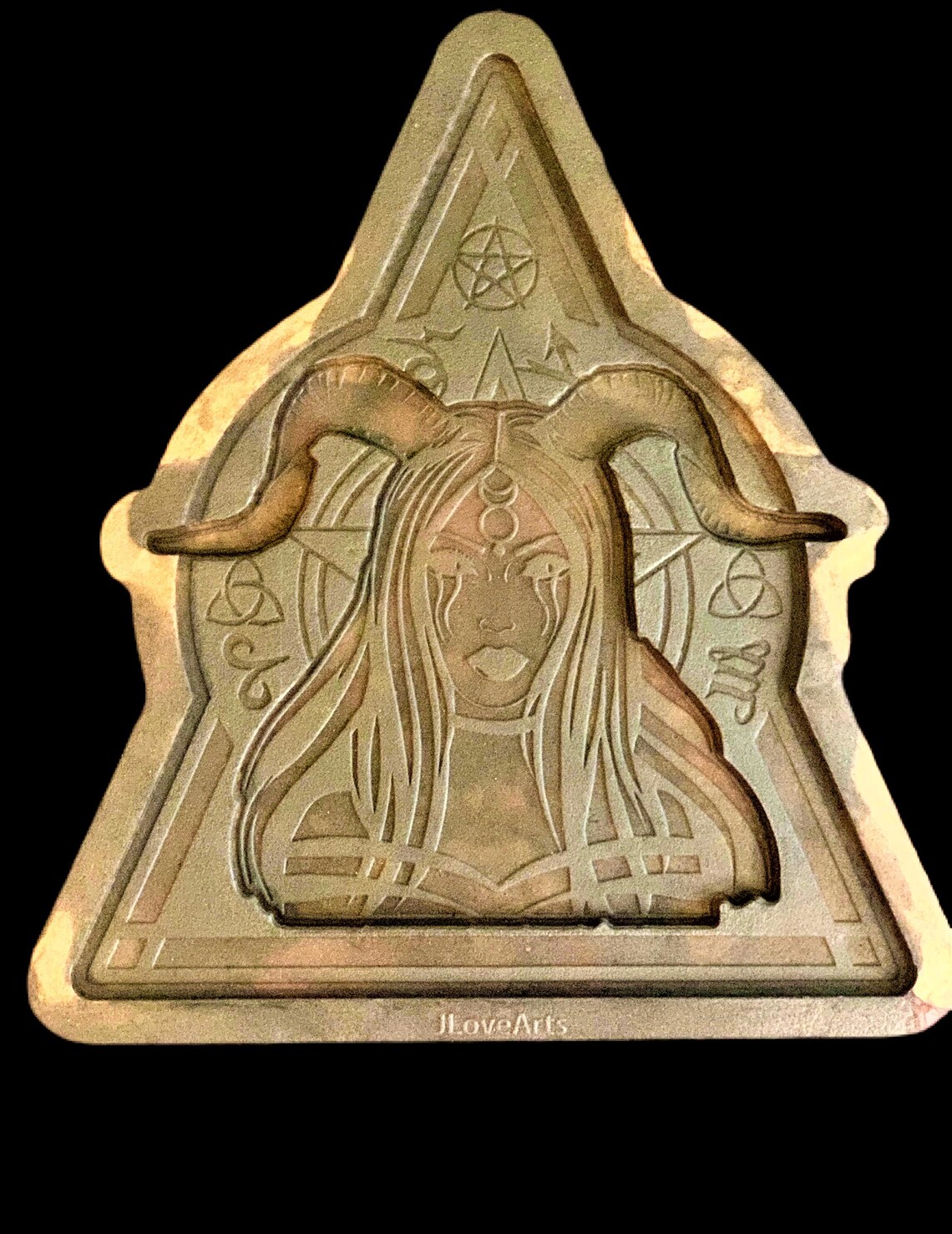 XL Layered Witch With Horns Mold/witch Mold/xl Witch Mold/xl Layered ...