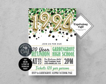 25th Class Reunion Welcome Sign 50th Class Reunion Poster High School ...