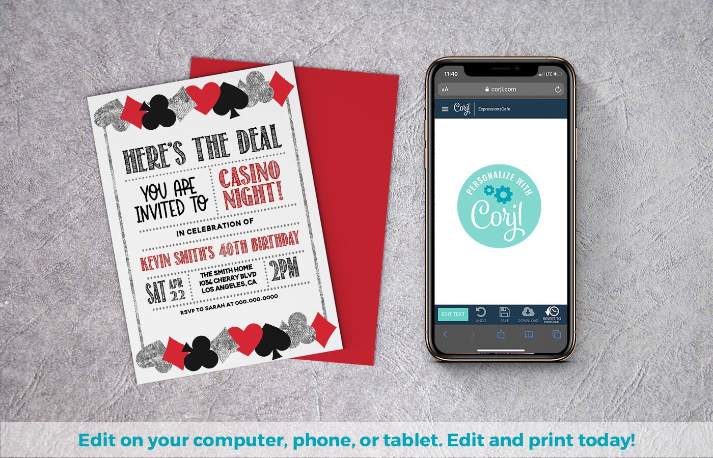 Editable Poker Invitation Template, Casino Invitation, Poker Party ...