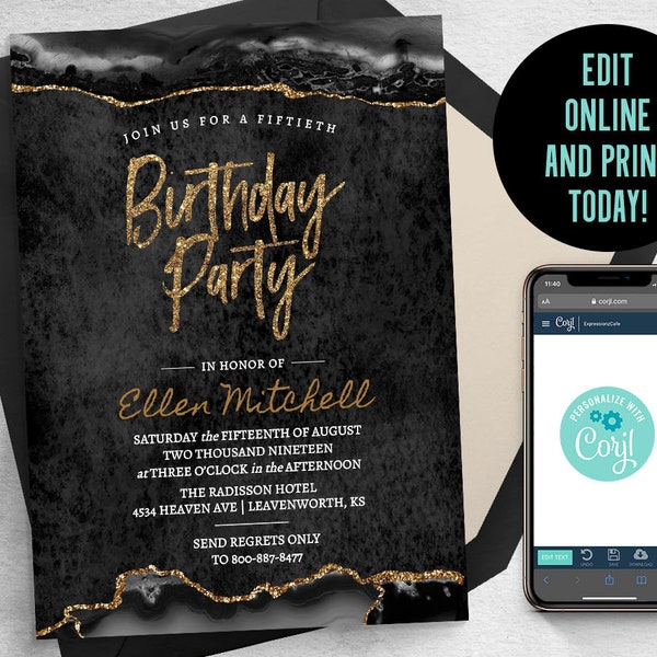 Crystal Invitation - Etsy