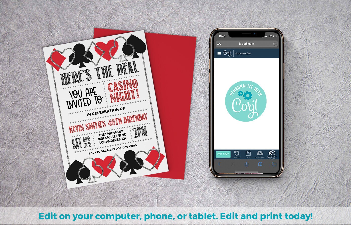 Editable Poker Invitation Template Casino Invitation Poker - Etsy