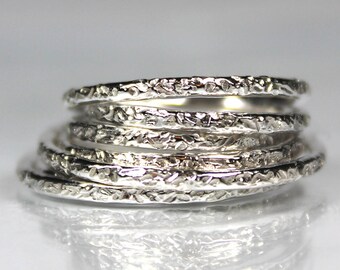Rustic silver ring | Etsy