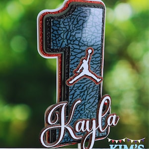Jordan Shoe Cake Topper | Jordan Sneaker Theme Cake Topper | Jordan ...