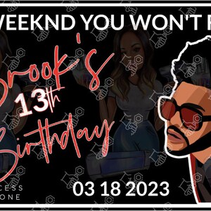 The Weeknd Party Favor Box Labels, the Weeknd Party Supplies, Party ...