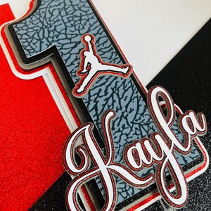 Jordan Shoe Cake Topper | Jordan Sneaker Theme Cake Topper | Jordan ...