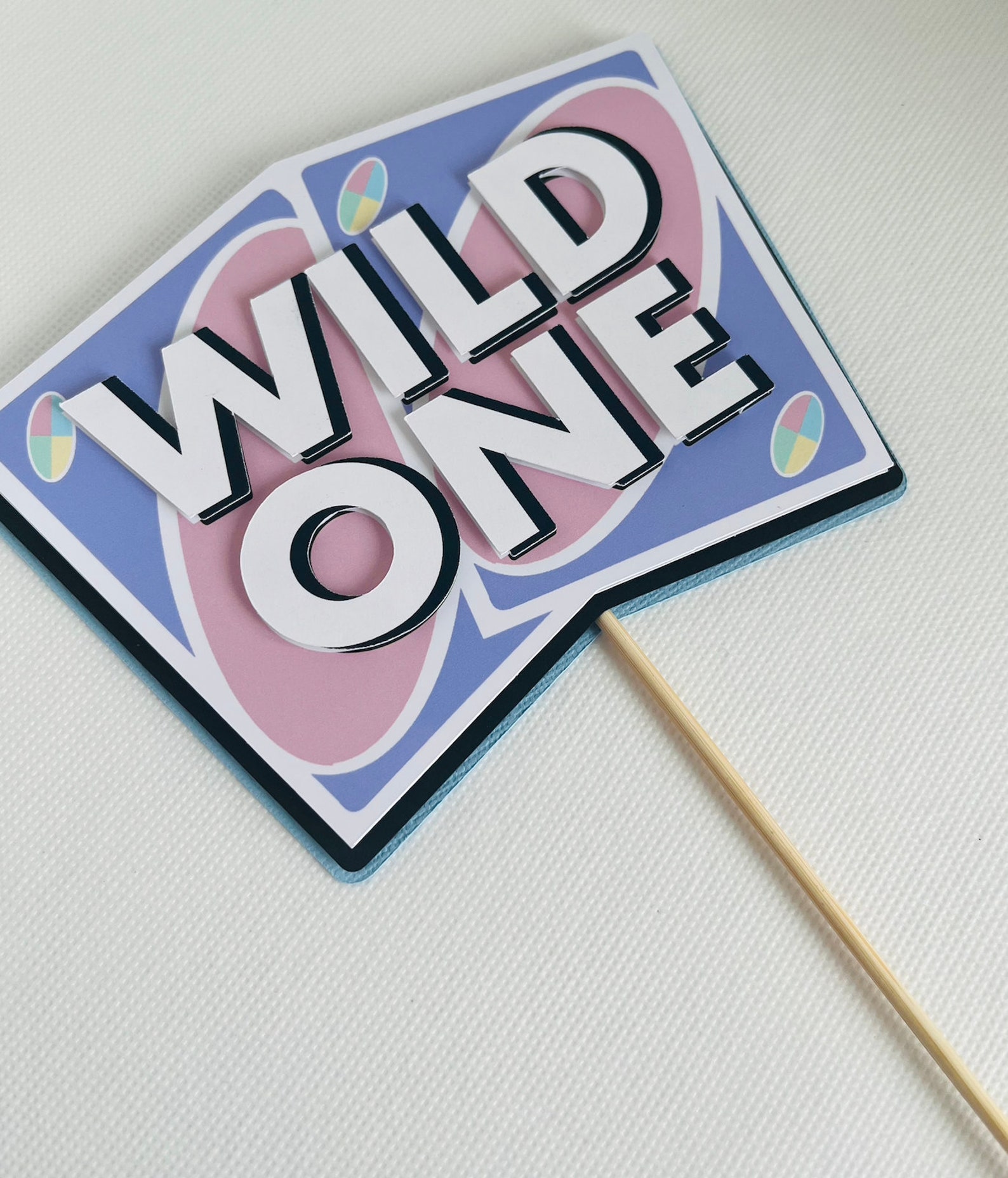 Pastel UNO Cake Topper WILD ONE Birthday Cake Topper Pastel Uno Party ...