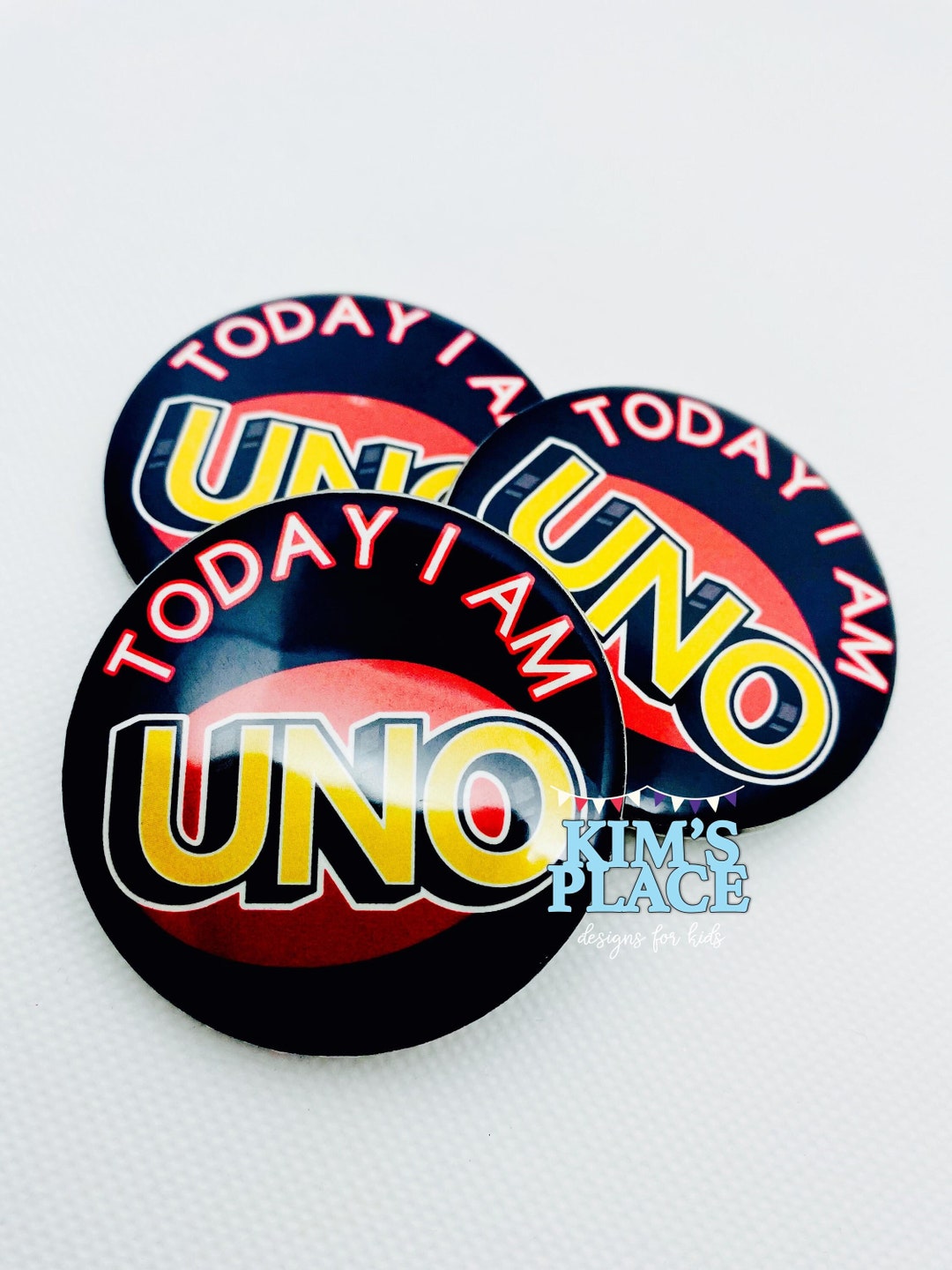 Uno Birthday Buttons, Custom Party Favor Pins, Birthday Pins, Birthday ...